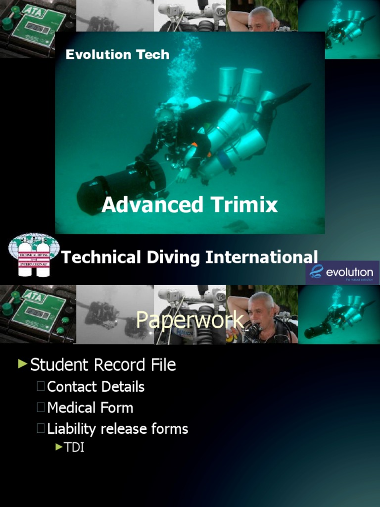 Advanced Trimix: Technical Diving International | PDF | Underwater ...