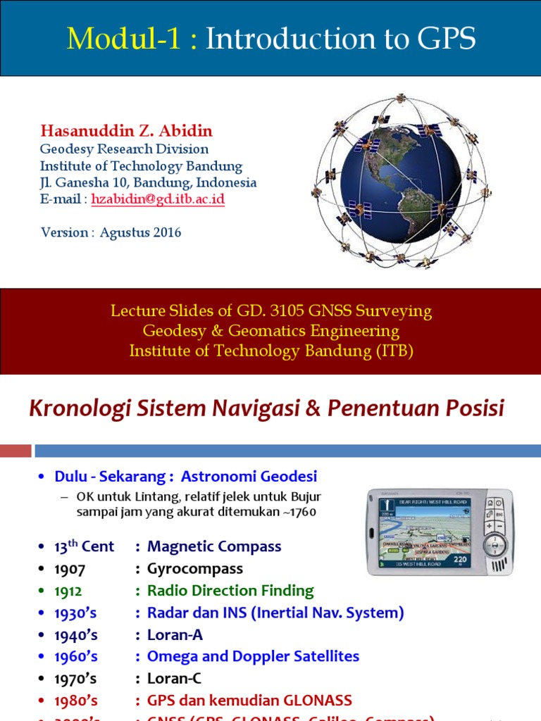 Pengenalan GPS Oleh Hasanudin Z. Abidin | PDF