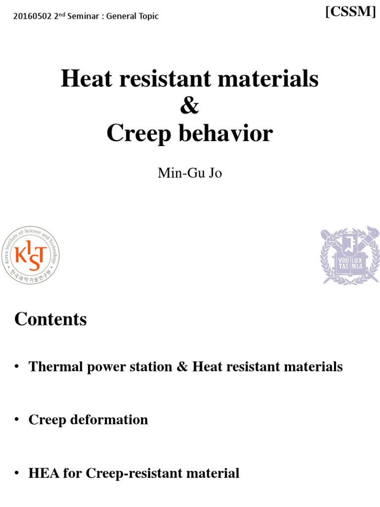 Heat Resistant Materials & Creep Behavior | PDF | Creep (Deformation ...
