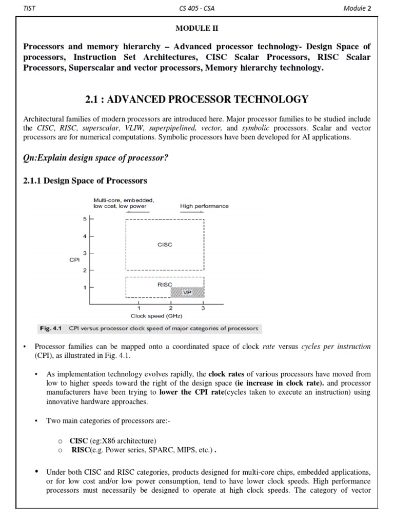 Csa Mod 2 | PDF | Central Processing Unit | Cpu Cache
