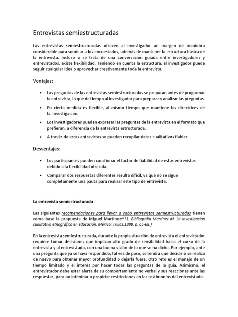 Entrevista Semiestructurada Referencias | PDF | Etnografía | Comportamiento