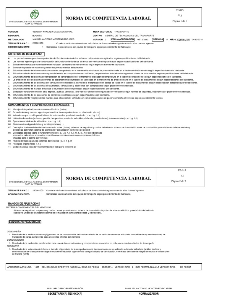 Conducir Vehículos Automotores Articulados de Transporte de Carga de ...