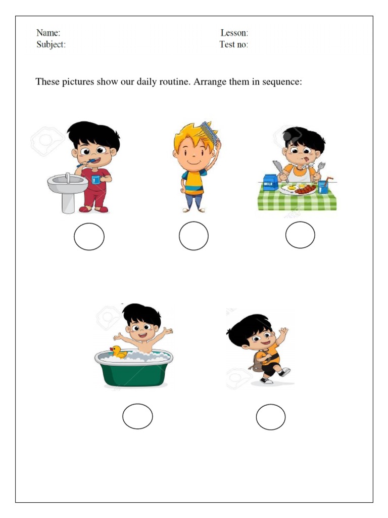 These Pictures Show Our Daily Routine | PDF
