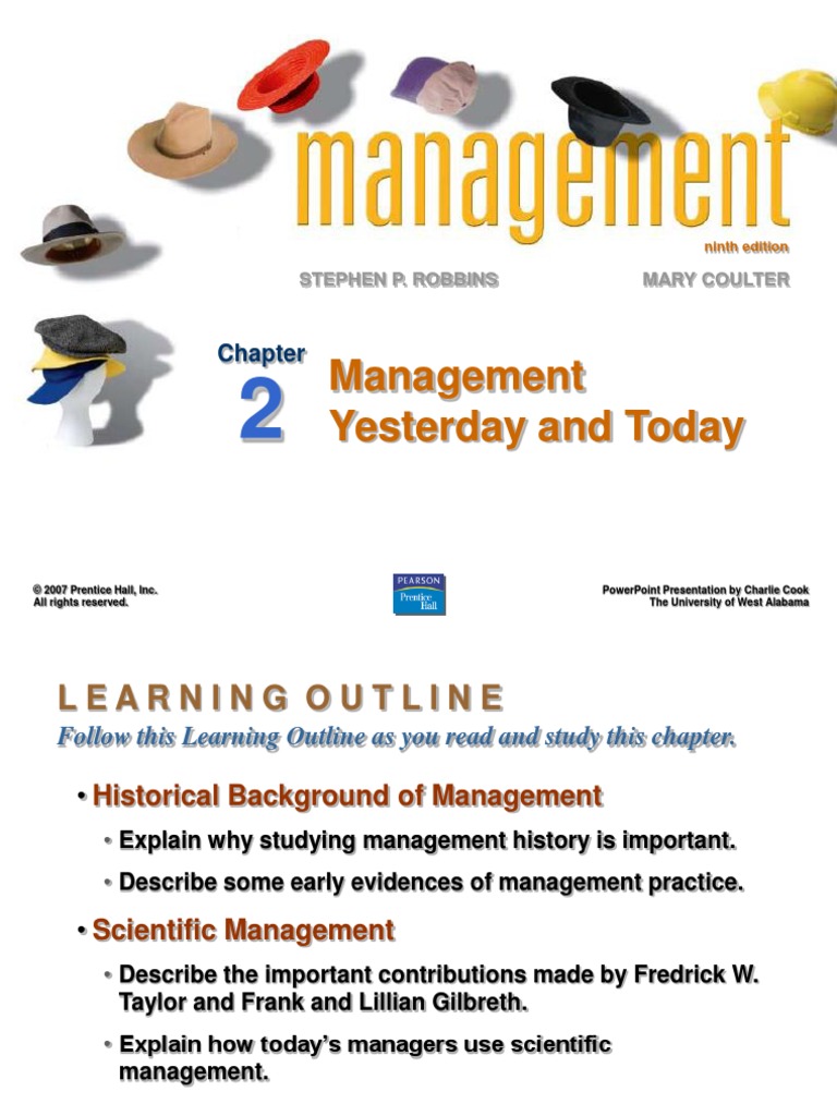Management Yesterday and Today: Stephen P. Robbins Mary Coulter | PDF ...