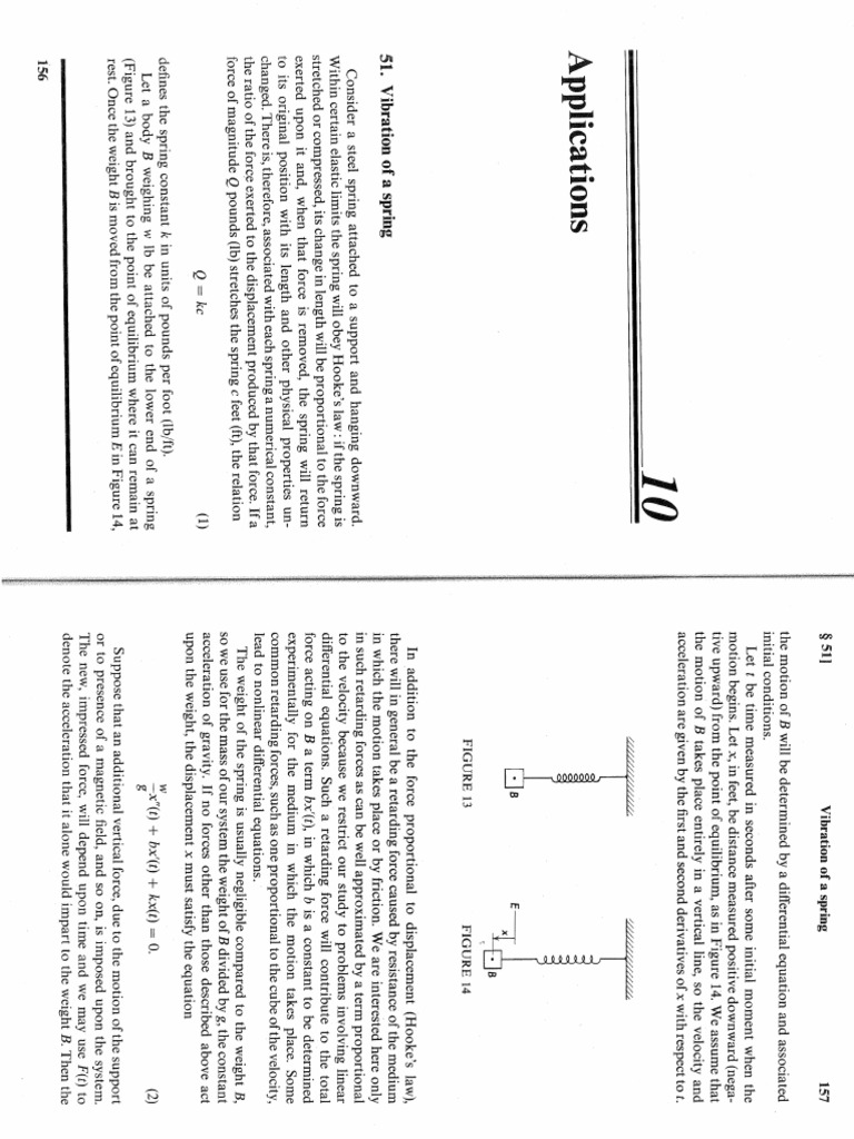 Spring Problems Diff Equation | PDF