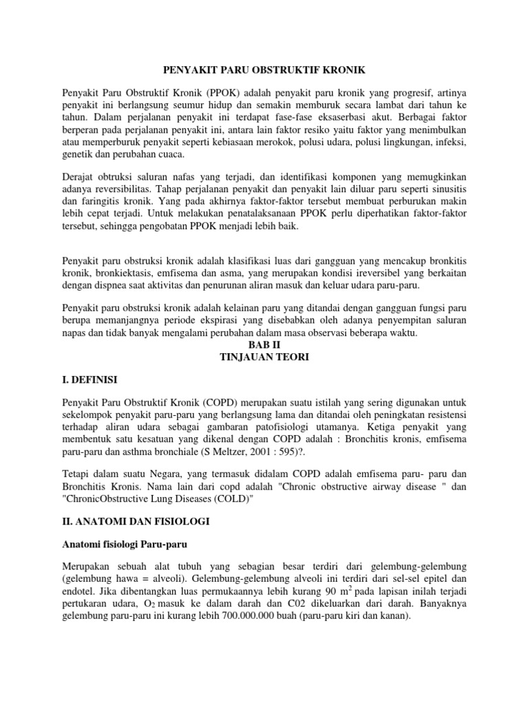 Penyakit Paru Obstruktif Kronik | PDF | Sains & Matematika