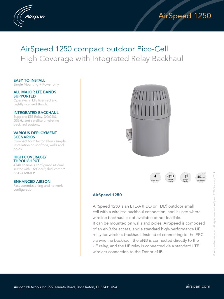 Airspan Pico ENodeB | PDF