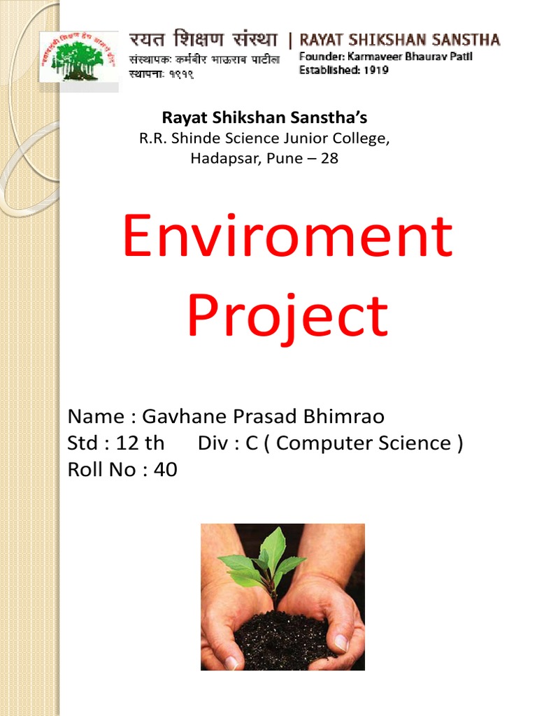 Environment Project For HSC | PDF | Ecology | Conservation