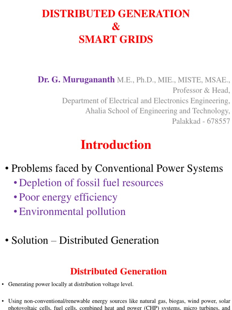 Distributed Generation | PDF | Distributed Generation | Electrical Grid