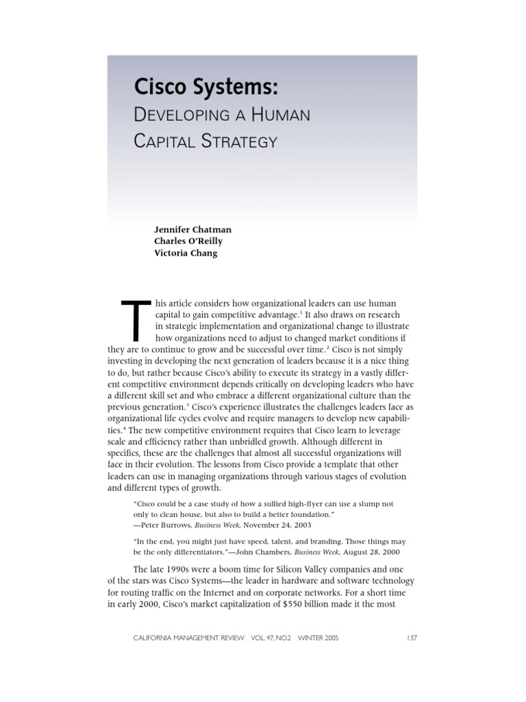 Cisco IT | PDF | Cisco Systems | Strategic Management