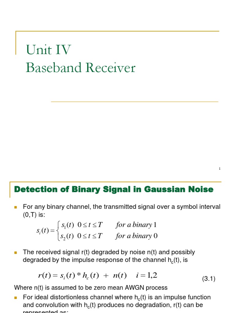 Matched Filter Final | PDF | Signal To Noise Ratio | Filter (Signal ...