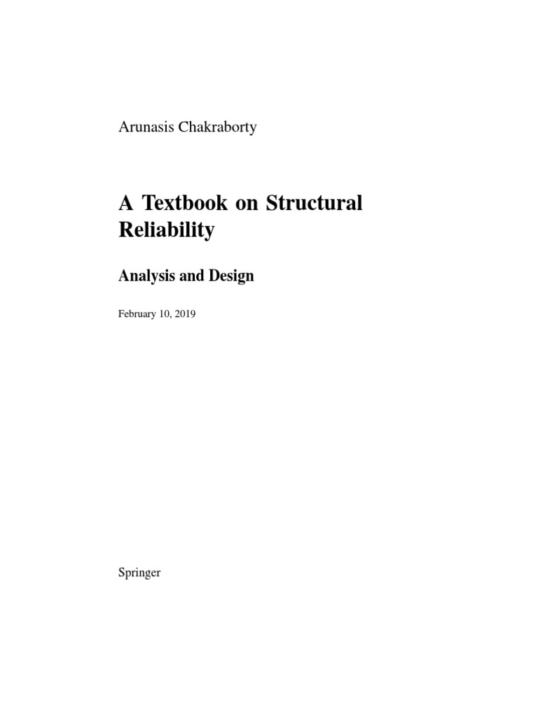 A Textbook On Structural Reliability | PDF | Mathematical Optimization ...