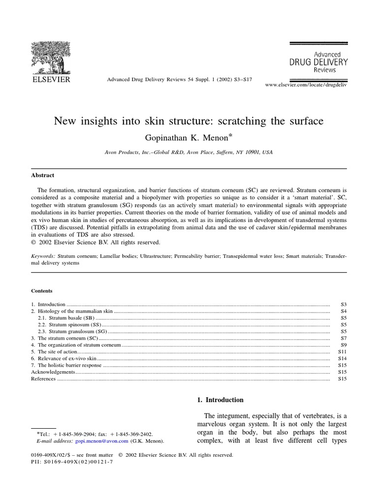 Anatomy of The Skin | PDF | Epidermis | Skin