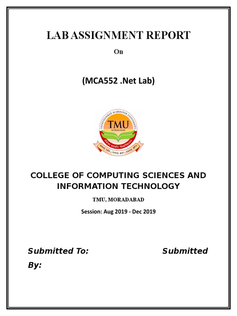 Lab Assignment Report: College of Computing Sciences and Information ...
