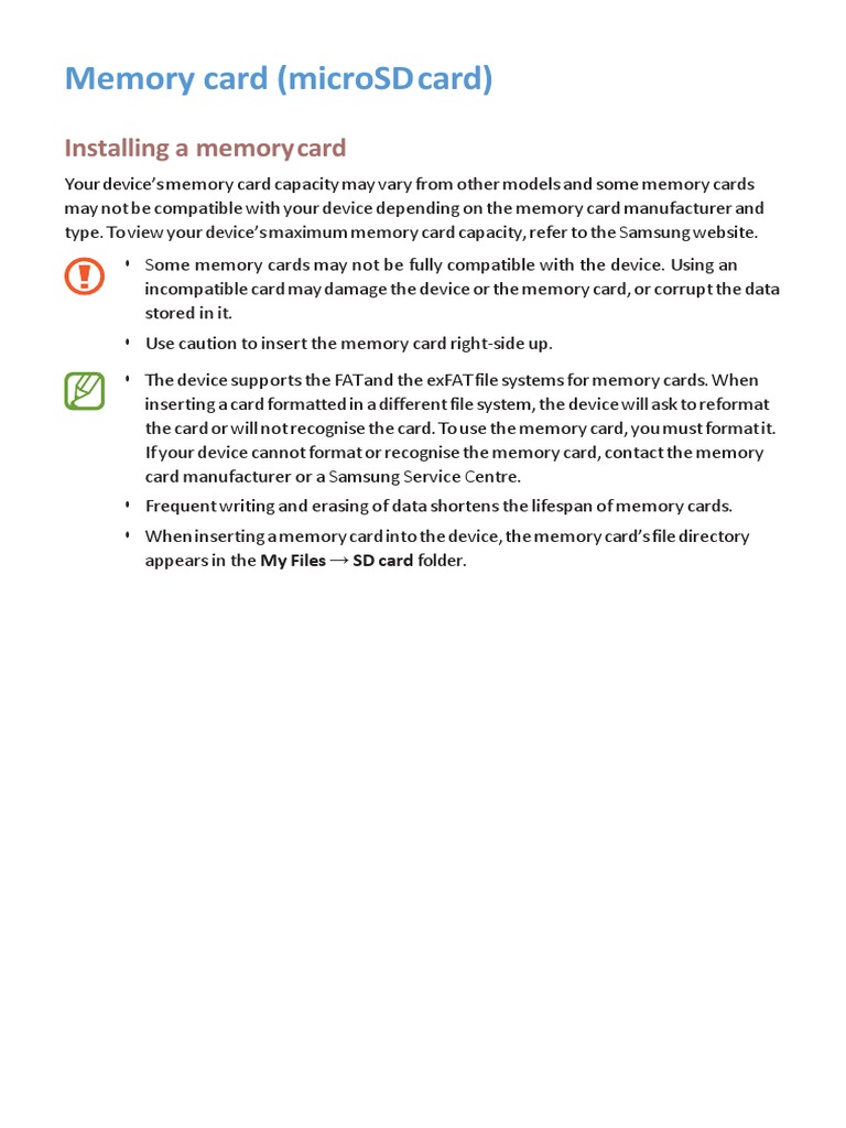 Memory Card (Microsd Card) | PDF