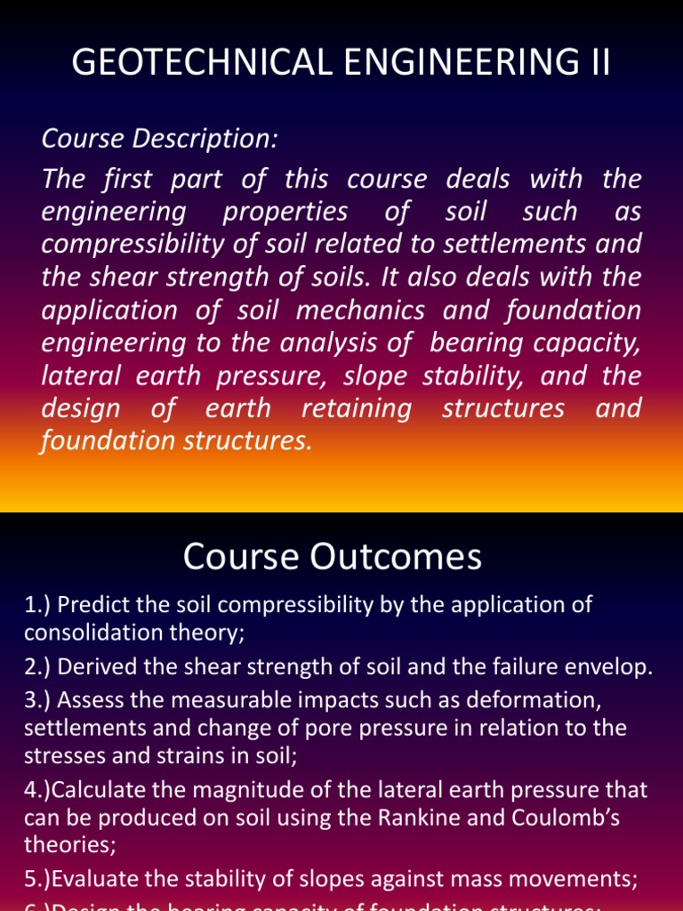 Geotechnical Engineering Ii | PDF | Geotechnical Engineering | Soil ...