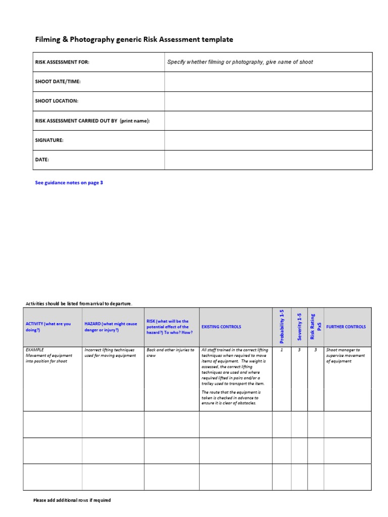 Risk Assessment Template | PDF | Risk Assessment | Risk