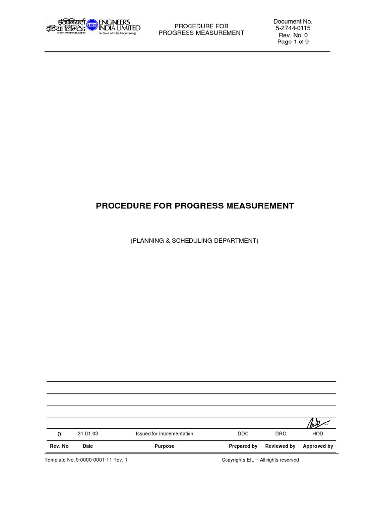 EIL Planning Manual | PDF | Engineering | Business