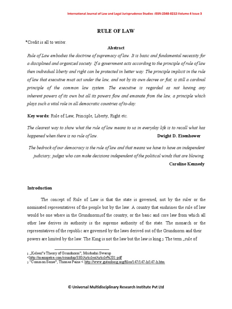 Rule of Law | PDF | Rule Of Law | United States Constitution