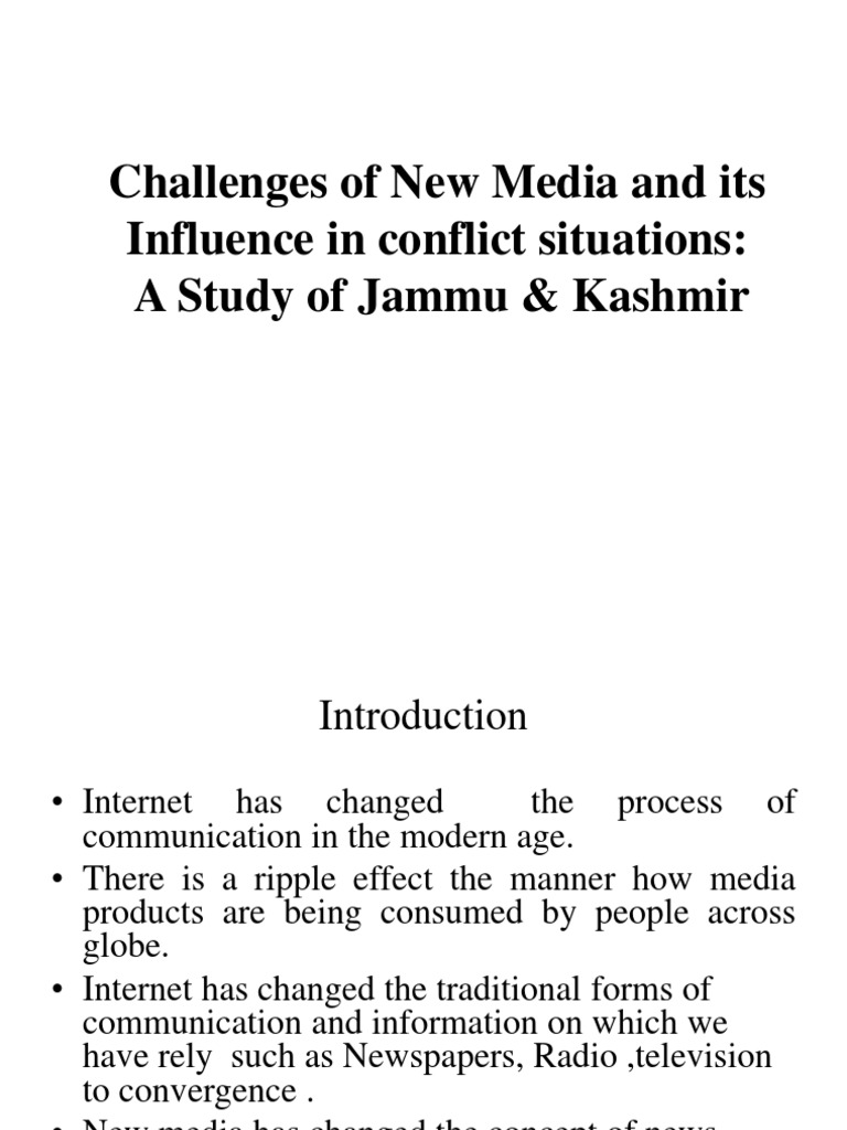 New Media Challenges in Conflict Reporting | PDF | Journalism | New Media