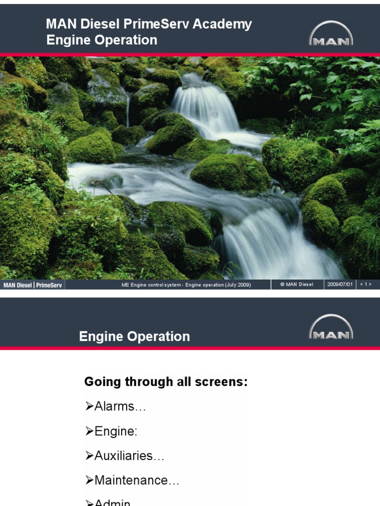 MAN ME Engine Operation | PDF | Diesel Engine | Engines