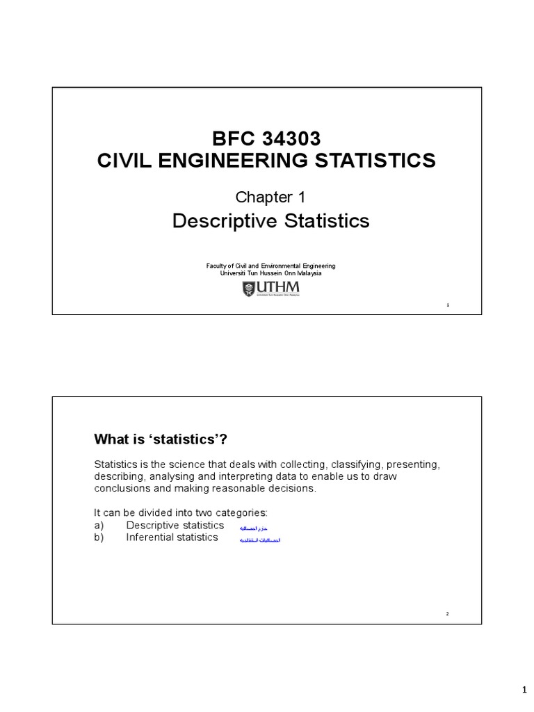 Chapter 1 Descriptive Statistics | PDF | Level Of Measurement | Statistics