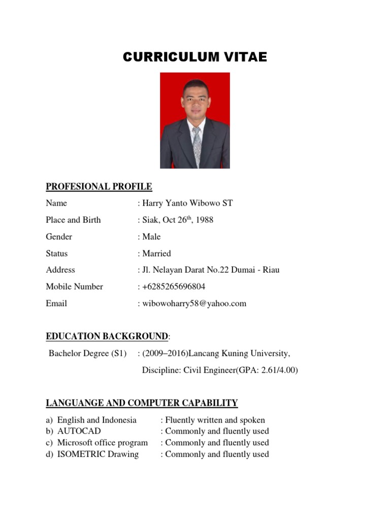 CV Harry Yanto Wibowo-Compressed-Min - Compressed | PDF