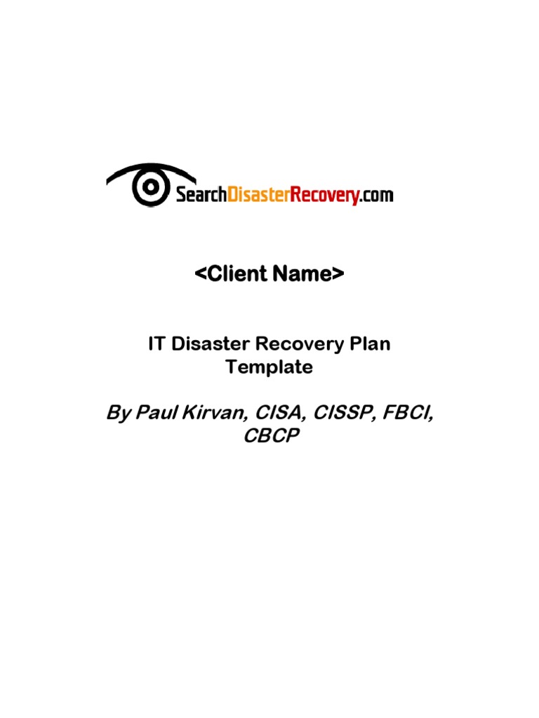 Disaster Recovery Plan Template 02 | PDF | Disaster Recovery | Backup