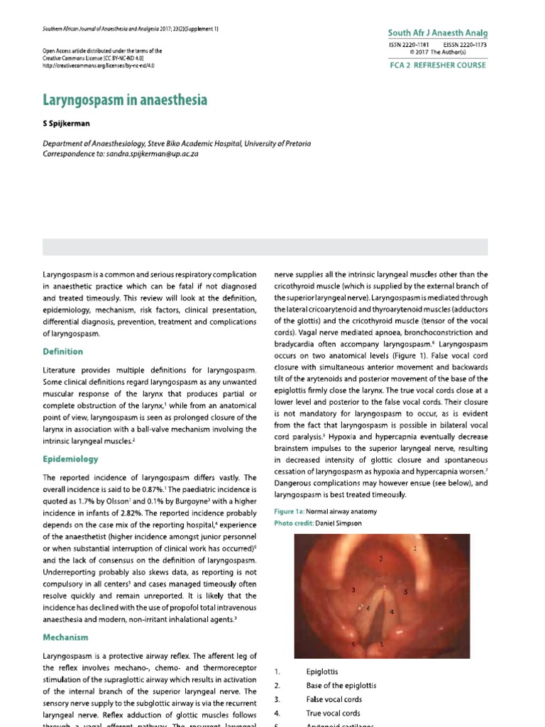 Laryngospasm | PDF