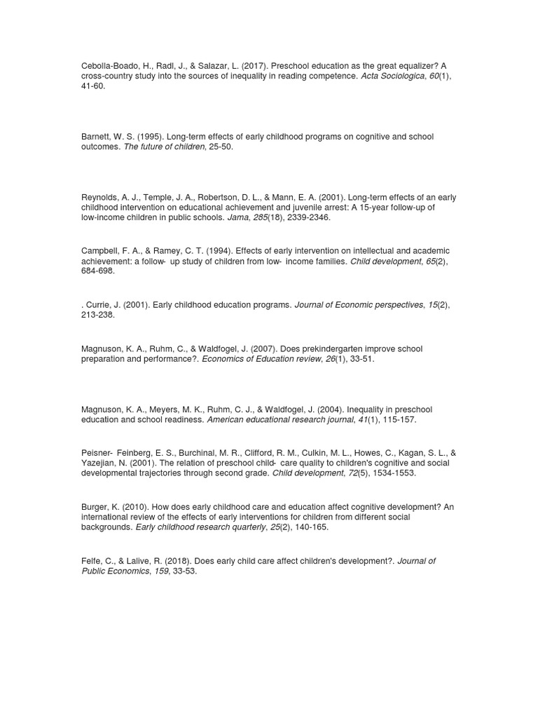 Citation Preschool | PDF