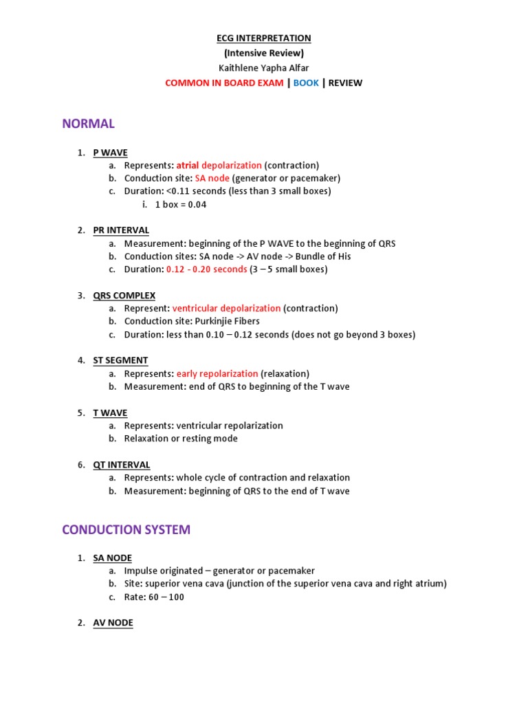 Ecg Interpretation | PDF | Electrocardiography | Cardiology