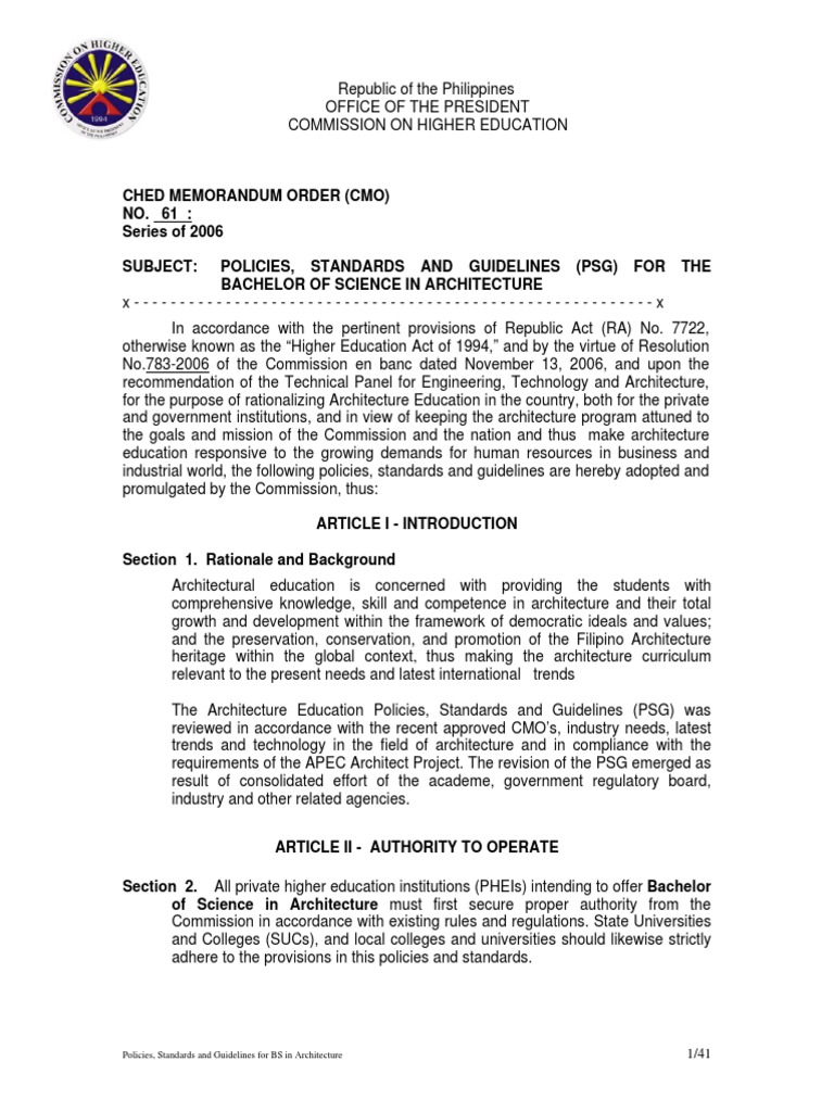 1253926997-BS Architecture Curriculum | PDF | Design | Urban Planning