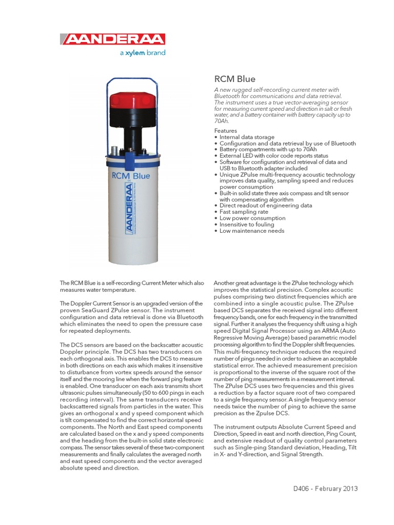 RCM Blue d406 | PDF | Sensor | Bluetooth