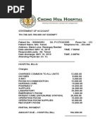 Hospital Bill Format | PDF | Surgery | Intravenous Therapy