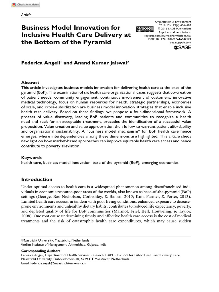 BOP Healthcare | PDF | Business Model | Health Care