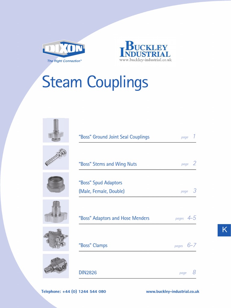 Steam Couplings: "Boss" Ground Joint Seal Couplings | PDF | Screw ...
