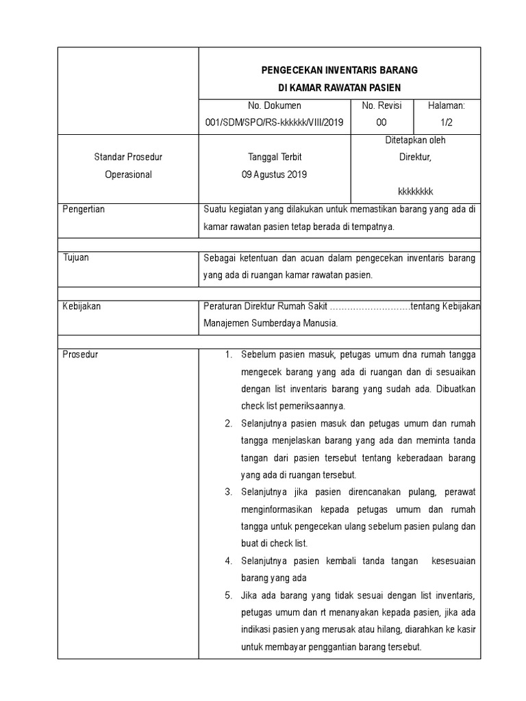 Pengecekan Inventaris Barang | PDF
