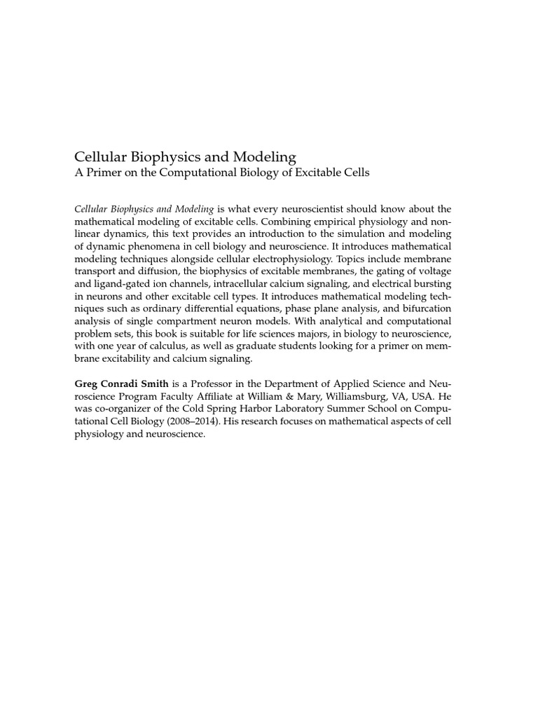 Cellular Biophysics | Download Free PDF | Ion Channel | Neuron
