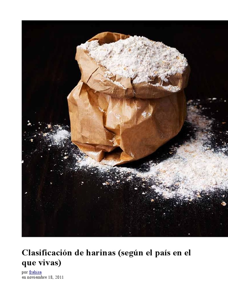 Tipos de Harinas Según Donde Vivas | PDF | Productos horneados | Panes