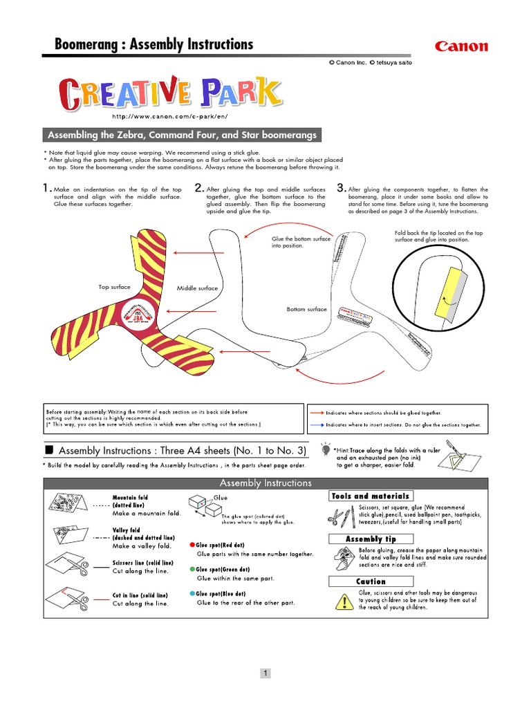 Boomerang: Assembly Instructions: Assembling The Zebra, Command Four ...