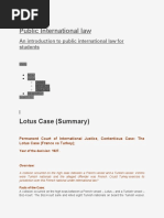 Lotus Case | PDF | Jurisdiction | International Law