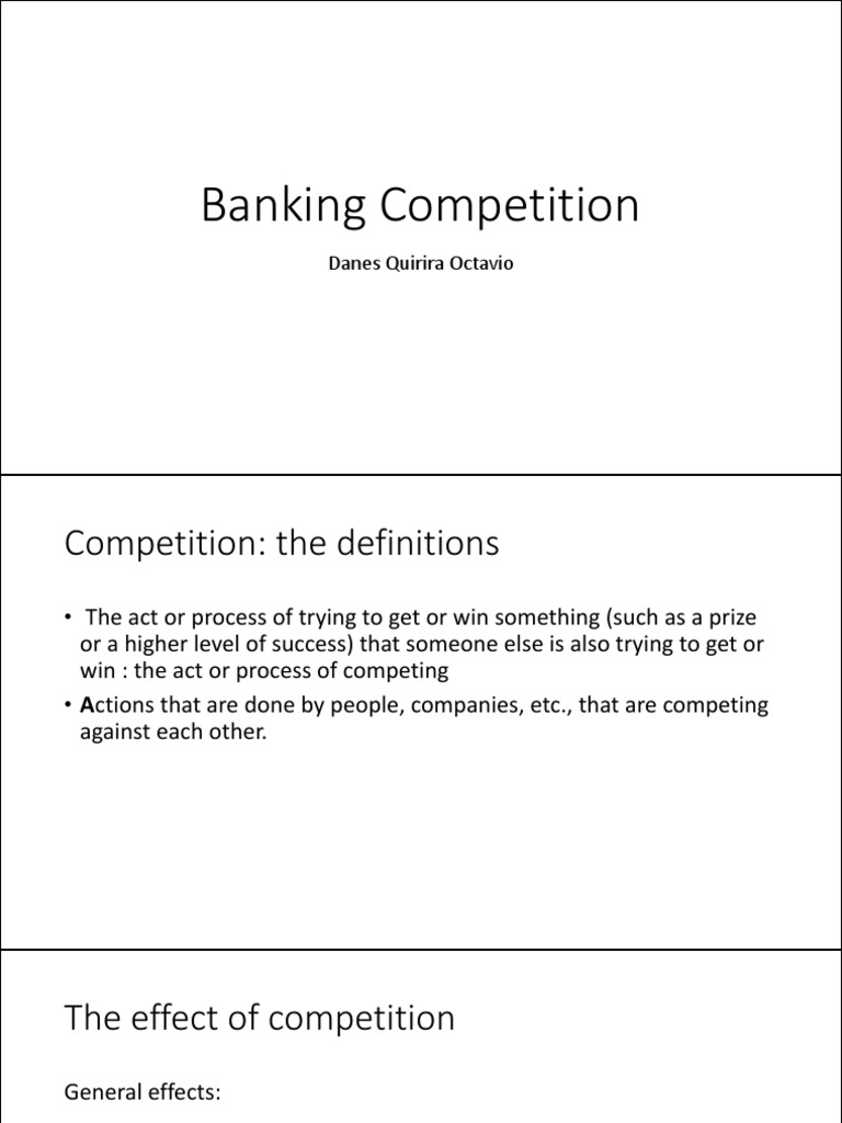 Bank Competition | PDF | Competition | Market Power