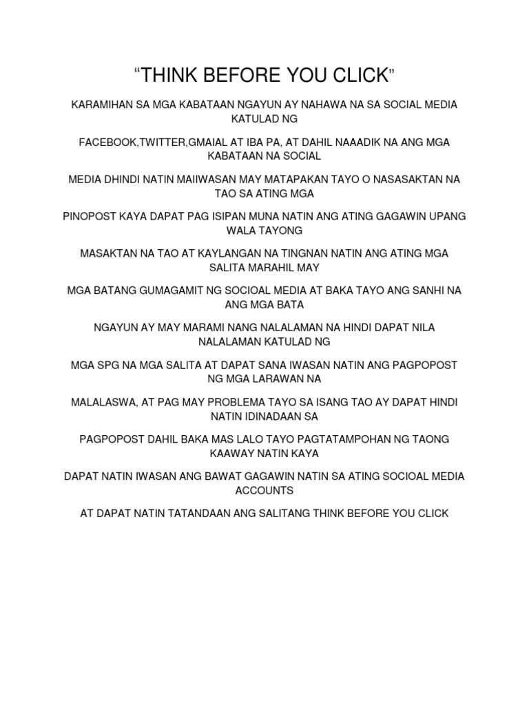 Think Before You Click | PDF