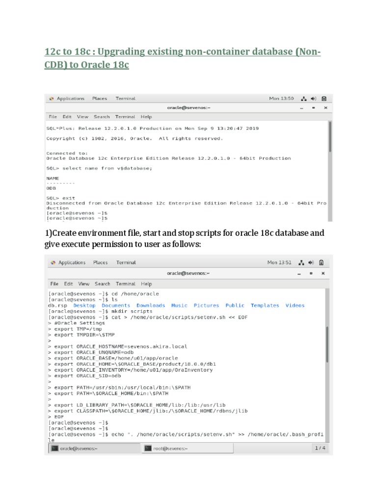 12c To 18c Upgrade | PDF | Databases | Oracle Corporation