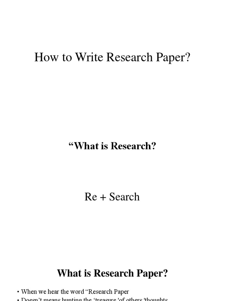 How To Write Research Paper | PDF | Validity (Statistics) | Statistics