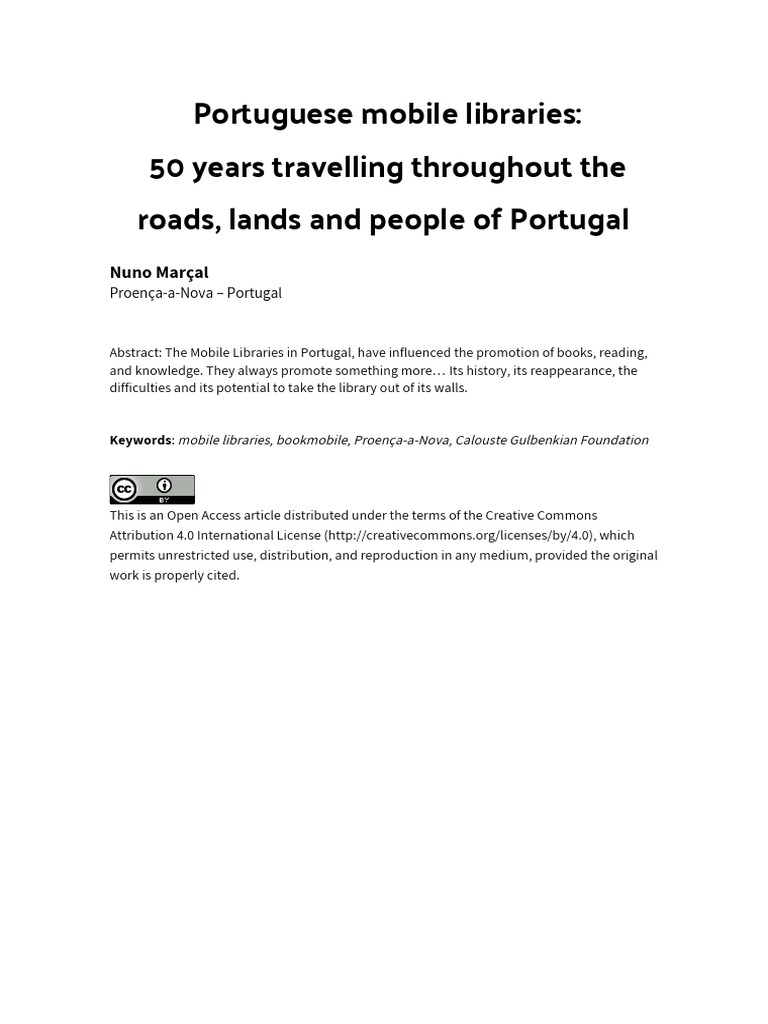 Portuguese Mobile Libraries - 50 Years Travelling Throughout The Roads ...