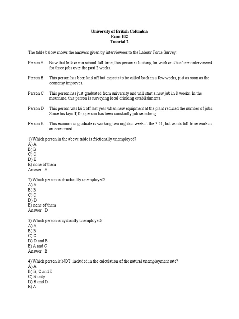 Tutorial 2 Answers | PDF | Real Gross Domestic Product | Gross Domestic ...