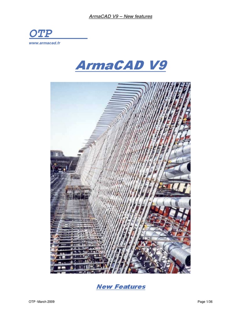 Armacad V9: New Features | PDF | Menu (Computing) | Auto Cad