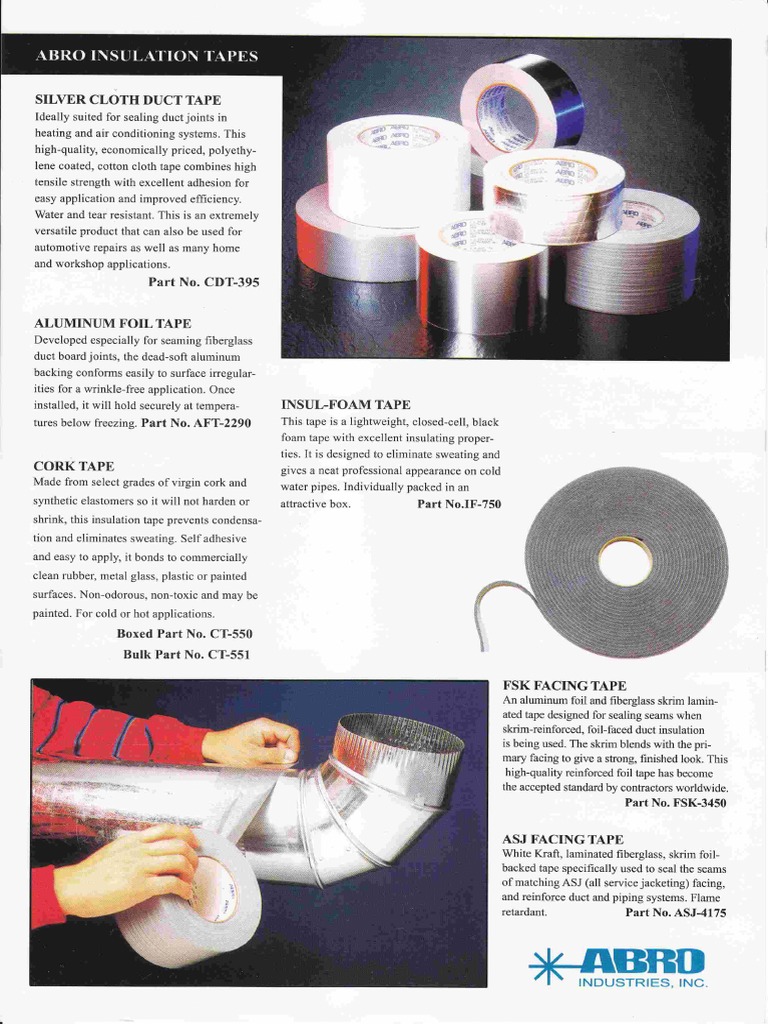 Abro Tape | PDF | Duct (Flow) | Adhesive