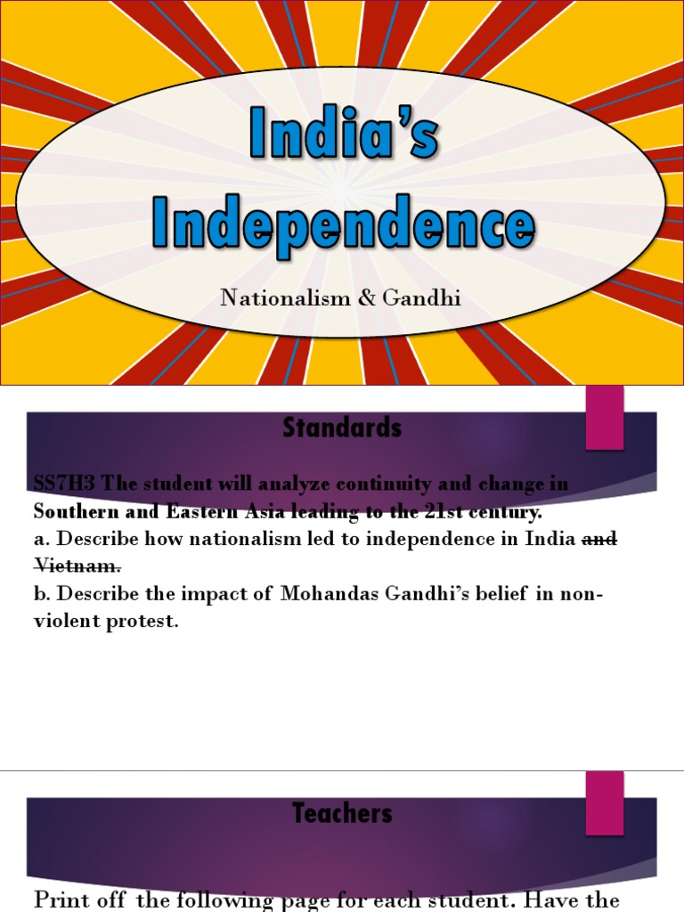 Indian Independence | PDF | Mahatma Gandhi | Partition Of India